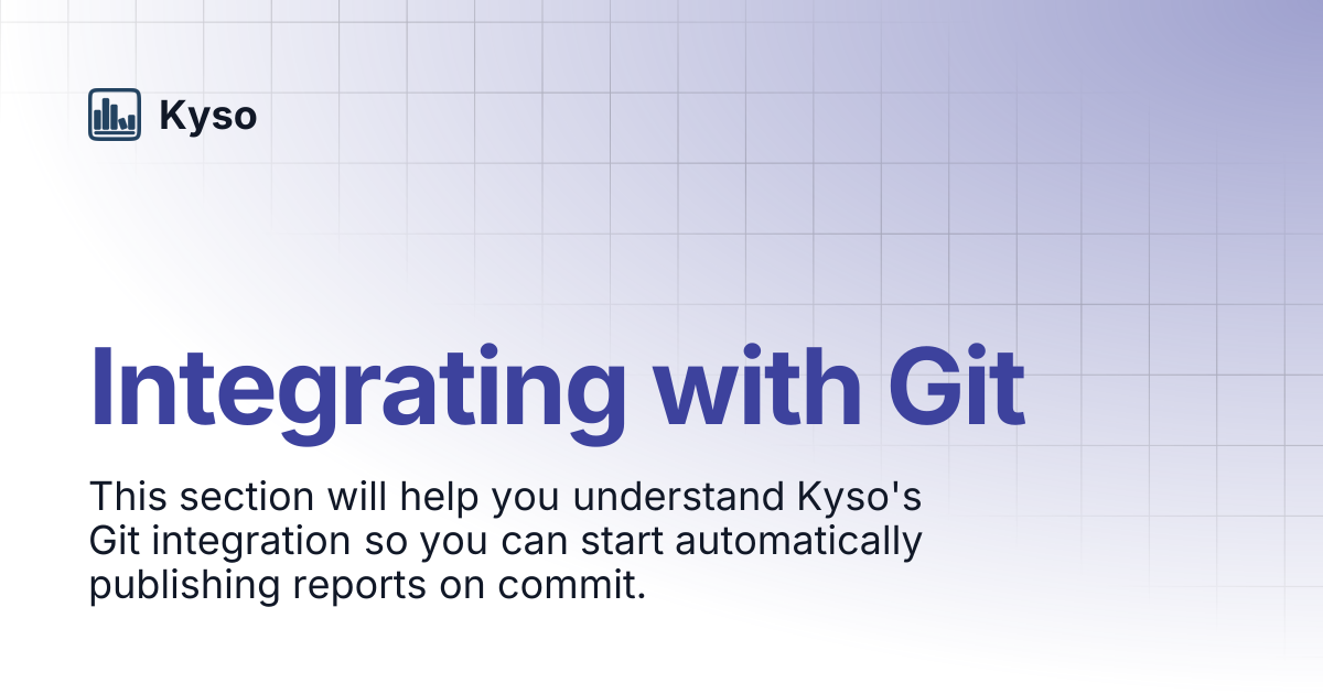 Integrating With Git Kyso