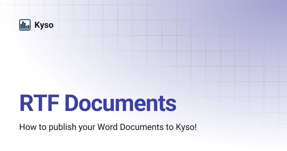 RTF Documents | Kyso