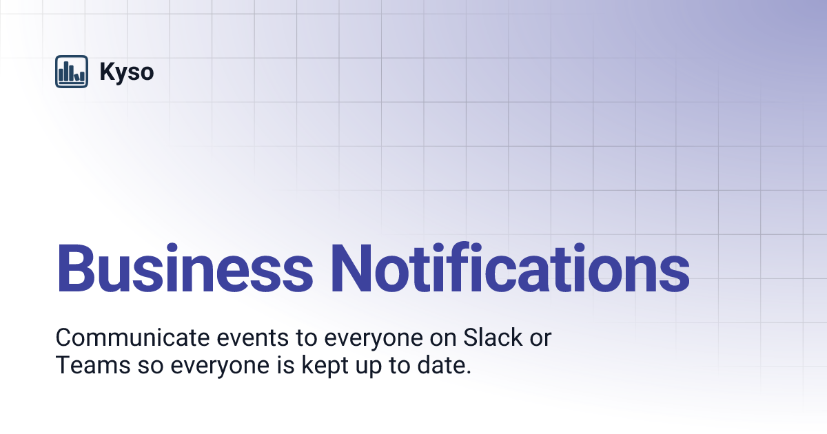 Business Notifications | Kyso