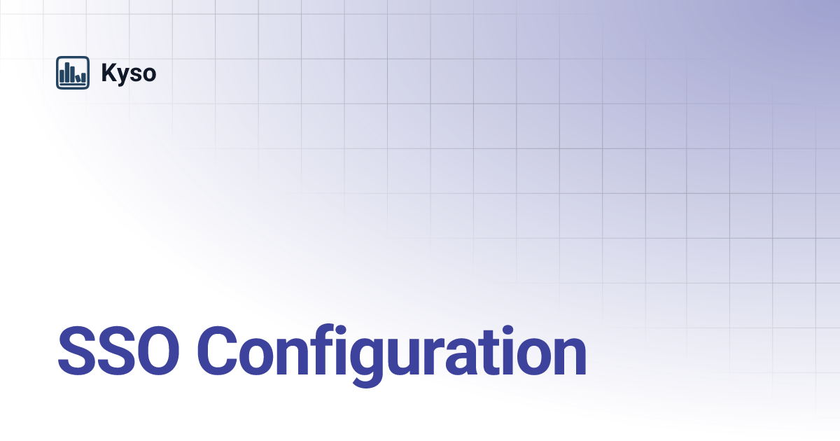 SSO Configuration | Kyso